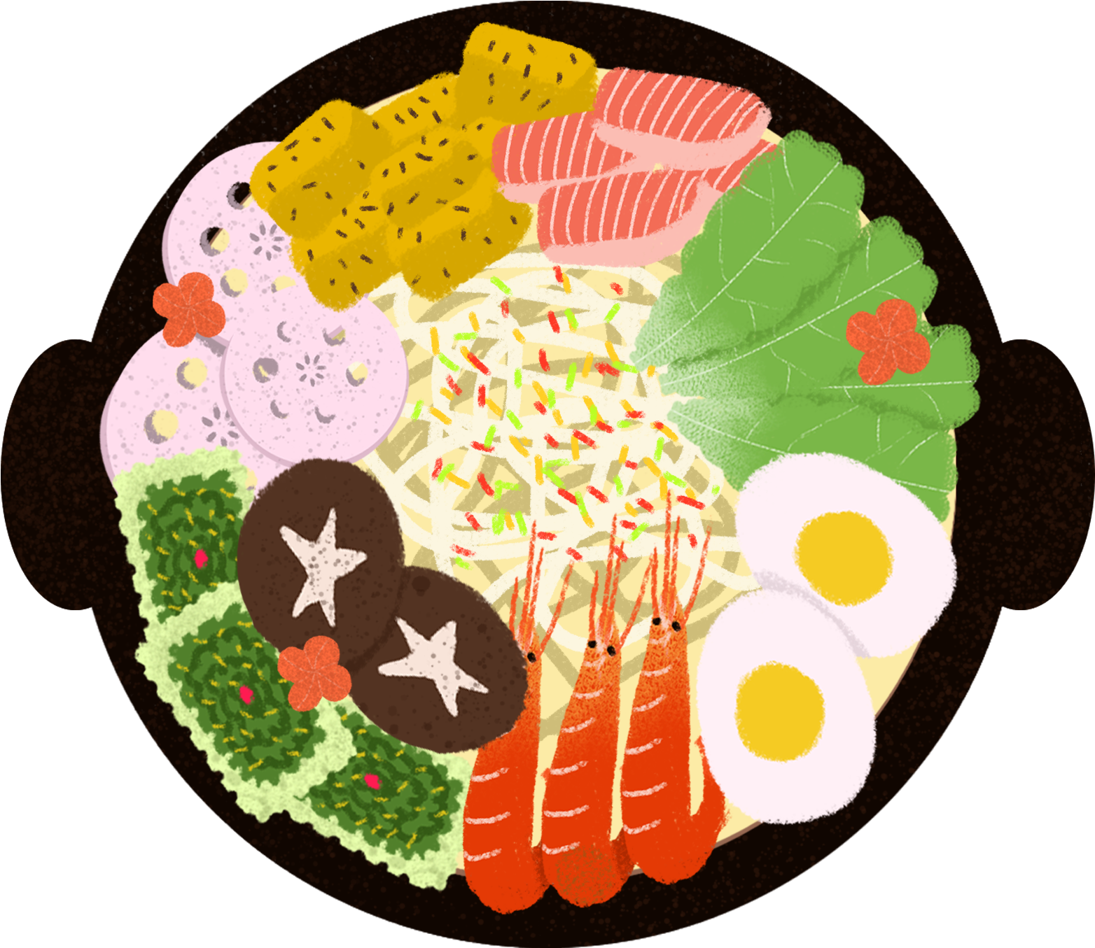 Download Hand Drawn Hot Pot Army Food Png And Psd - Circle PNG Image ...