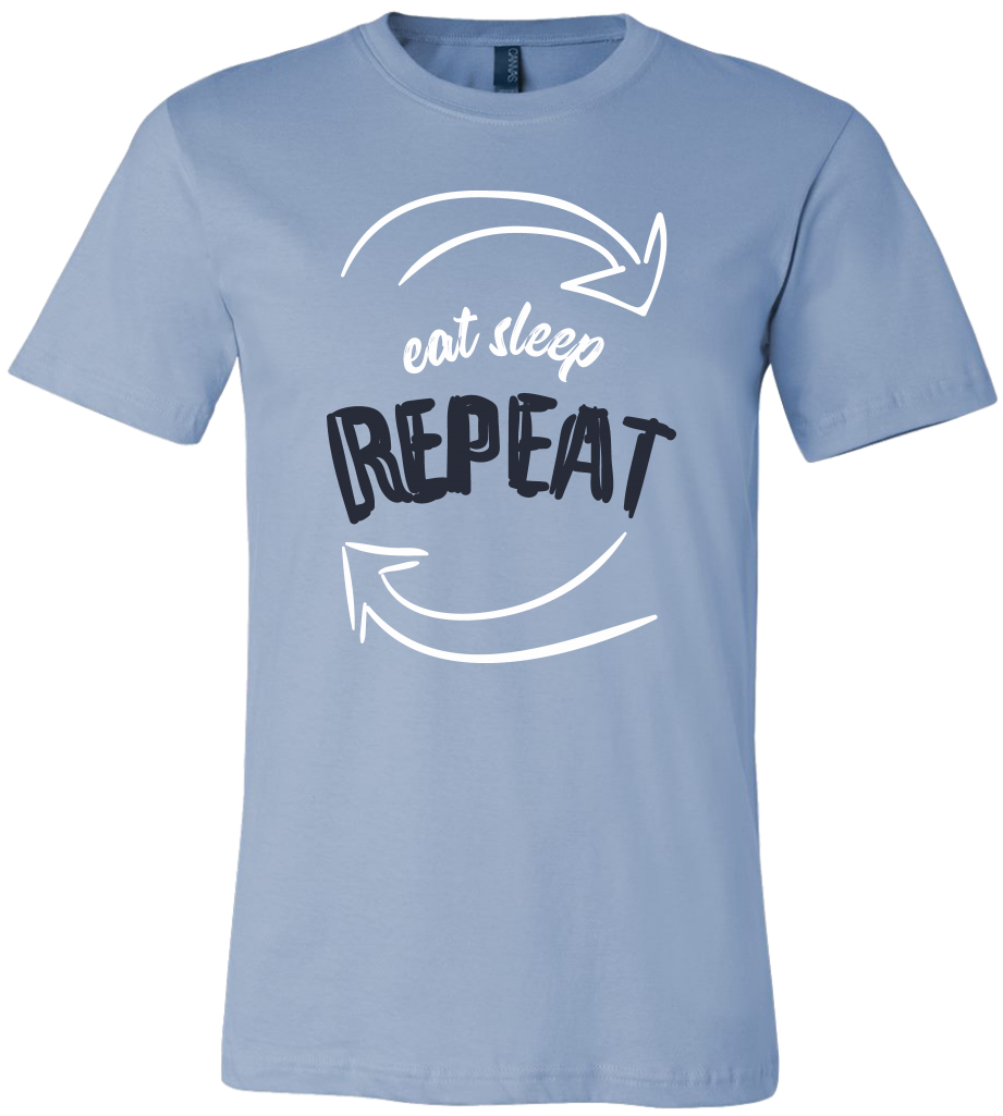 Download Mens Shirt Eat Sleep Repeat T-shirt Buy Now - Active Shirt PNG ...
