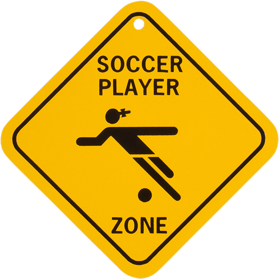 Download Female Soccer Player Zone Street Sign - W14 1 Sign PNG Image ...