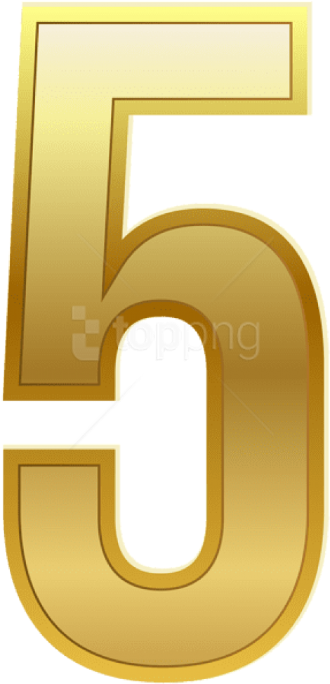 Download Free Png Number Five Gold Classic Png Images Transparent PNG ...