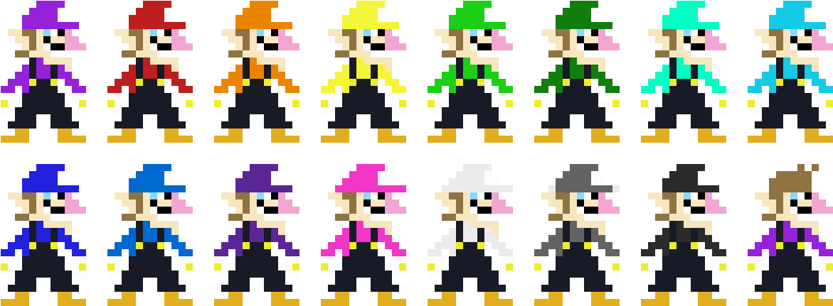 Download Waluigi Colors Classic Waluigi Walugi PNG Image with No ...