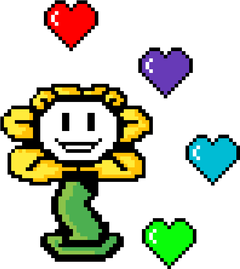 Flowey Undertale N - Undertale Pixel Art Flowey - Free Transparent PNG ...