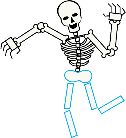Download How To Draw Skeleton - Drawing Cartoon Skeleton PNG Image with ...