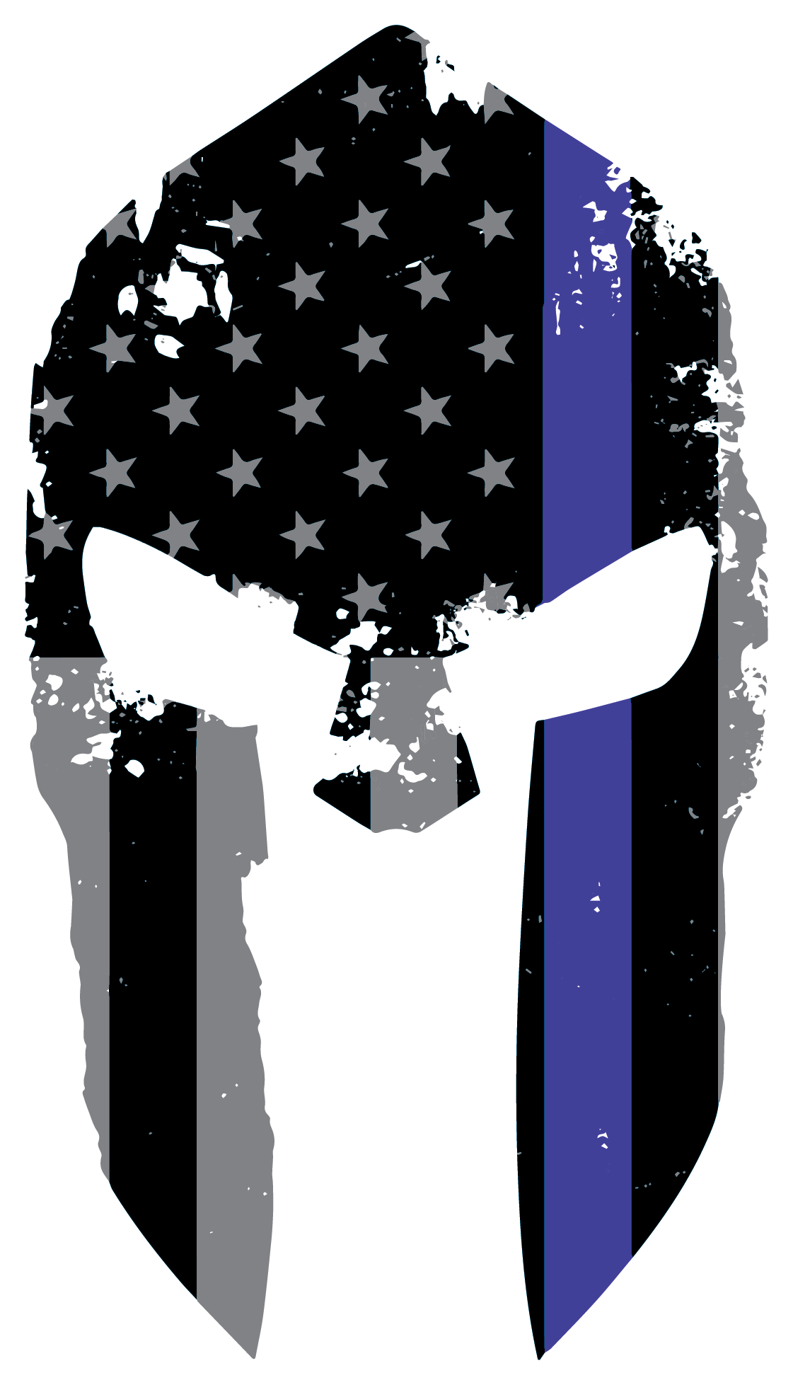 Download Tattered Spartan Helmet Us Flag Police Support Subdued - Green ...