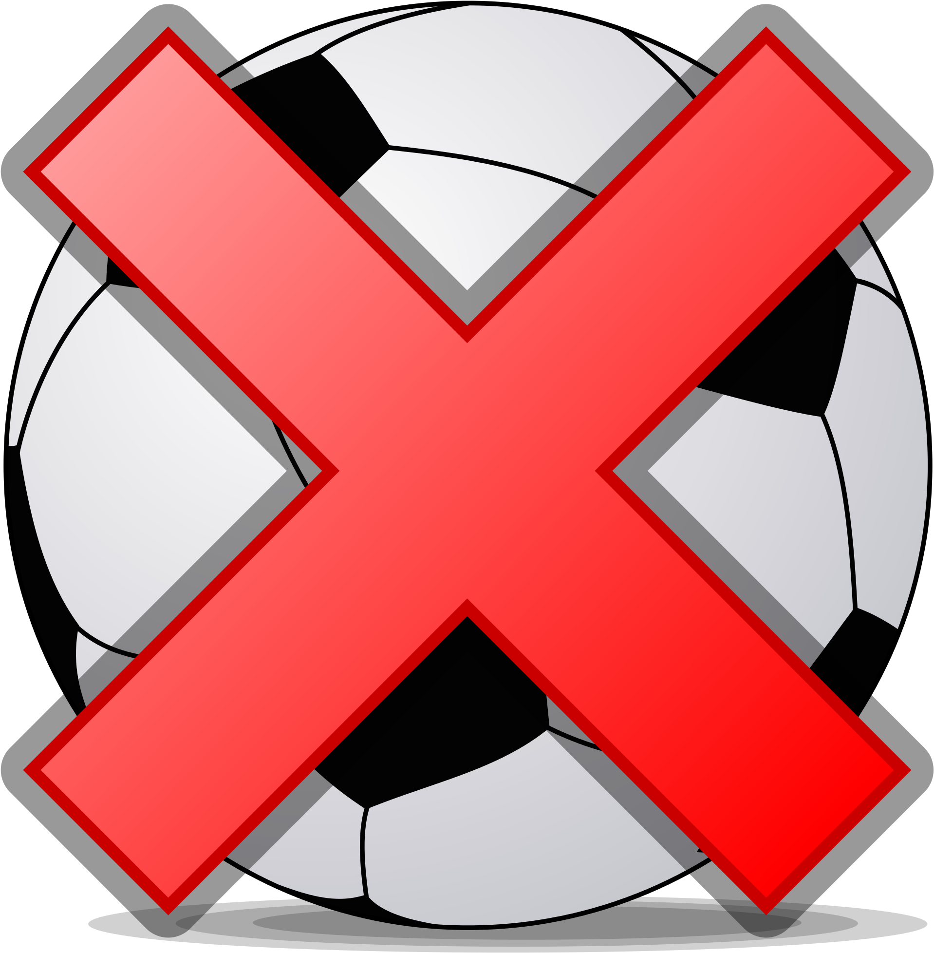 Soccerball Shade Cross - Soccer Ball With Cross - Free Transparent PNG ...
