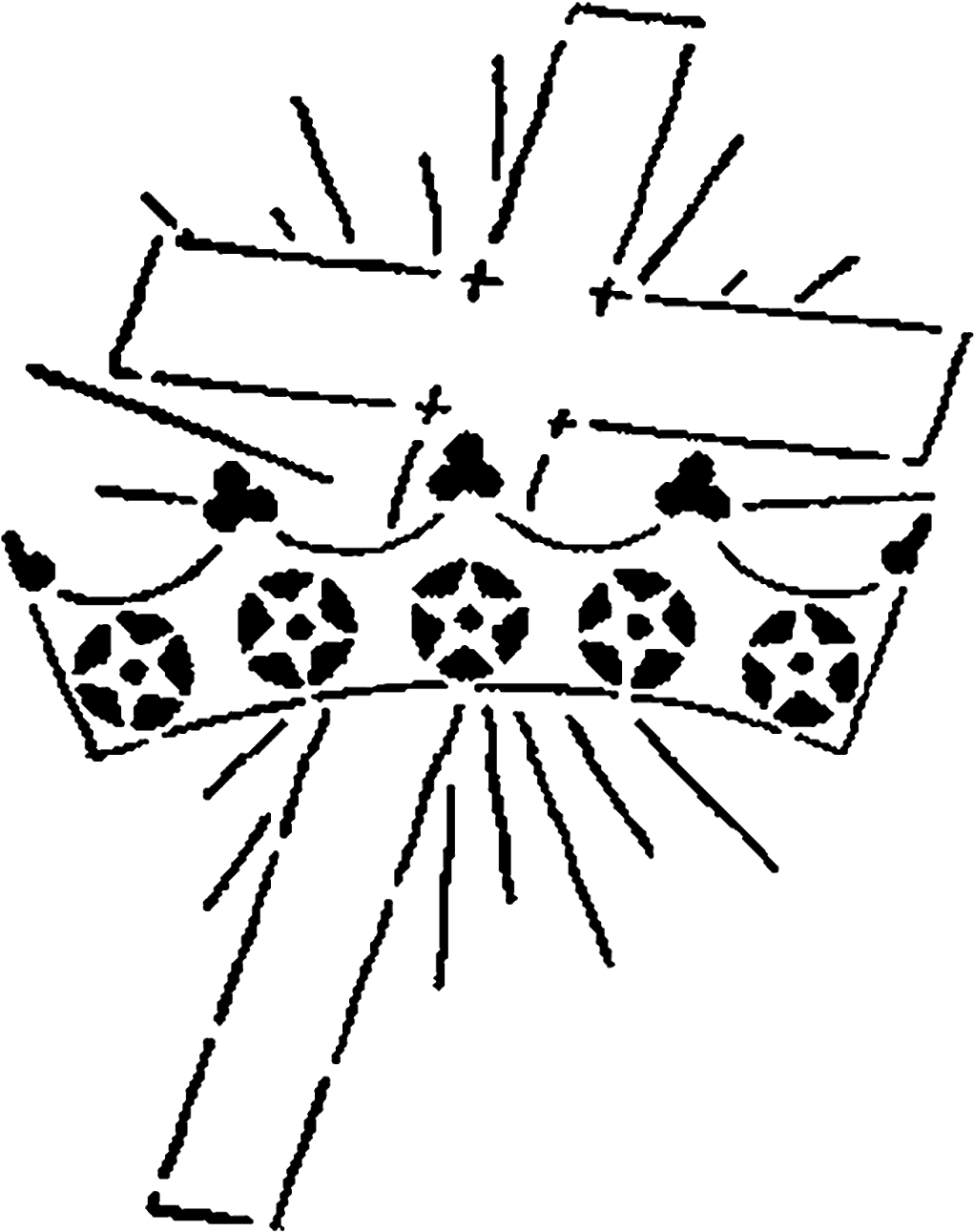 Cross And Crown Image - Crown Cross Drawing - Free Transparent PNG ...
