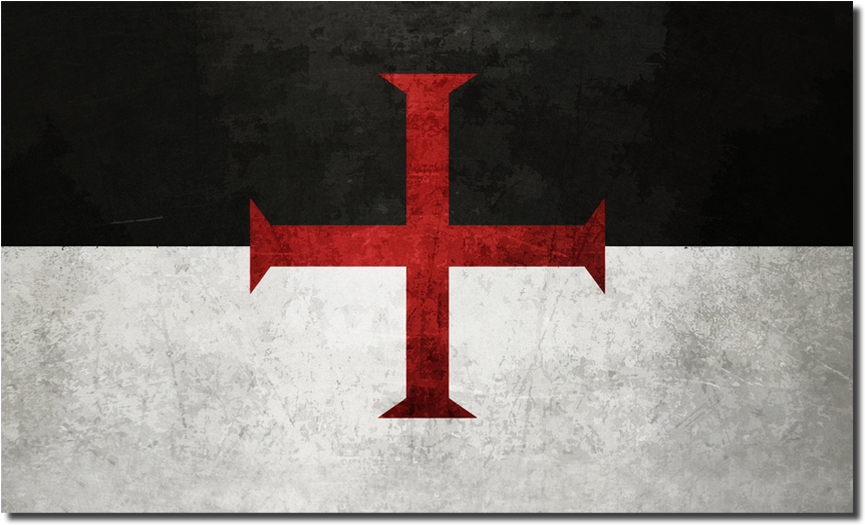 Knights Templar Classic Flag Decal - Knights Templar Crusades Flag ...