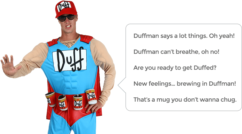 Download Duffman Quotes PNG Image with No Background - PNGkey.com