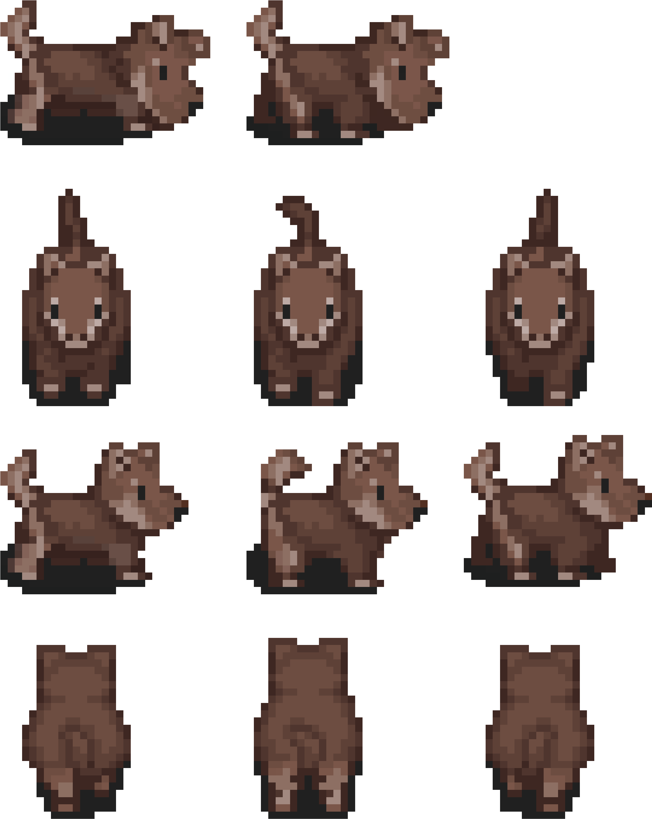 My Sprite Sheet Of A Dog I Made For A Game I Am Working - Cookie - Free ...