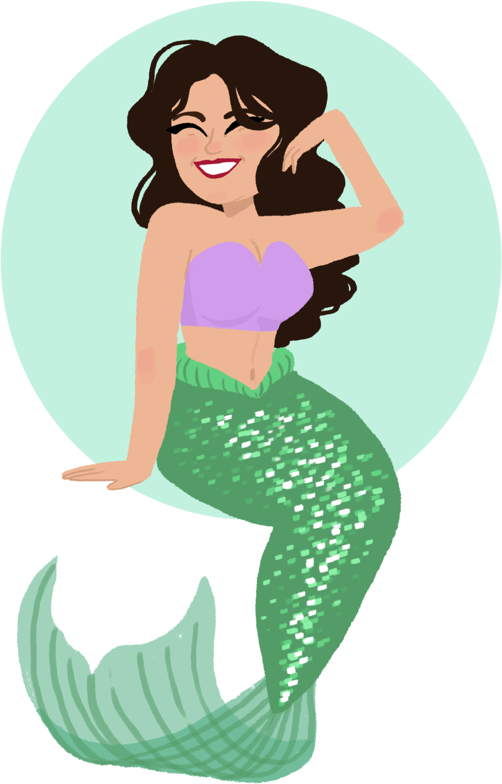 Download Mermaid Portrait Commission - Mermaid PNG Image with No ...
