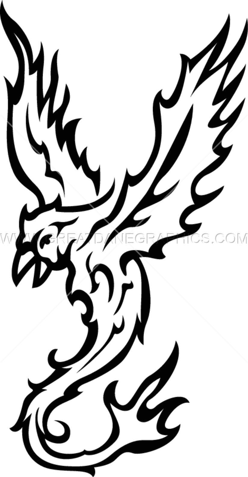 Download Phoenix Black And White Png - Illustration PNG Image with No ...