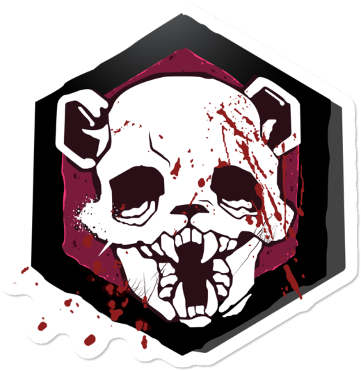 Pink Panda Mori Sticker - Logo Skull Panda - Free Transparent PNG ...