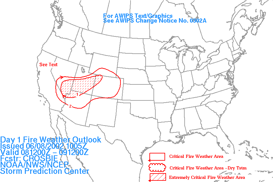 Download Day 1 Fire Outlook June 8, 2002 - Map PNG Image with No ...