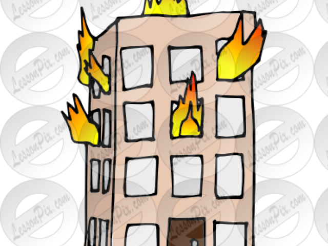 Download Cartoon Building On Fire PNG Image with No Background - PNGkey.com
