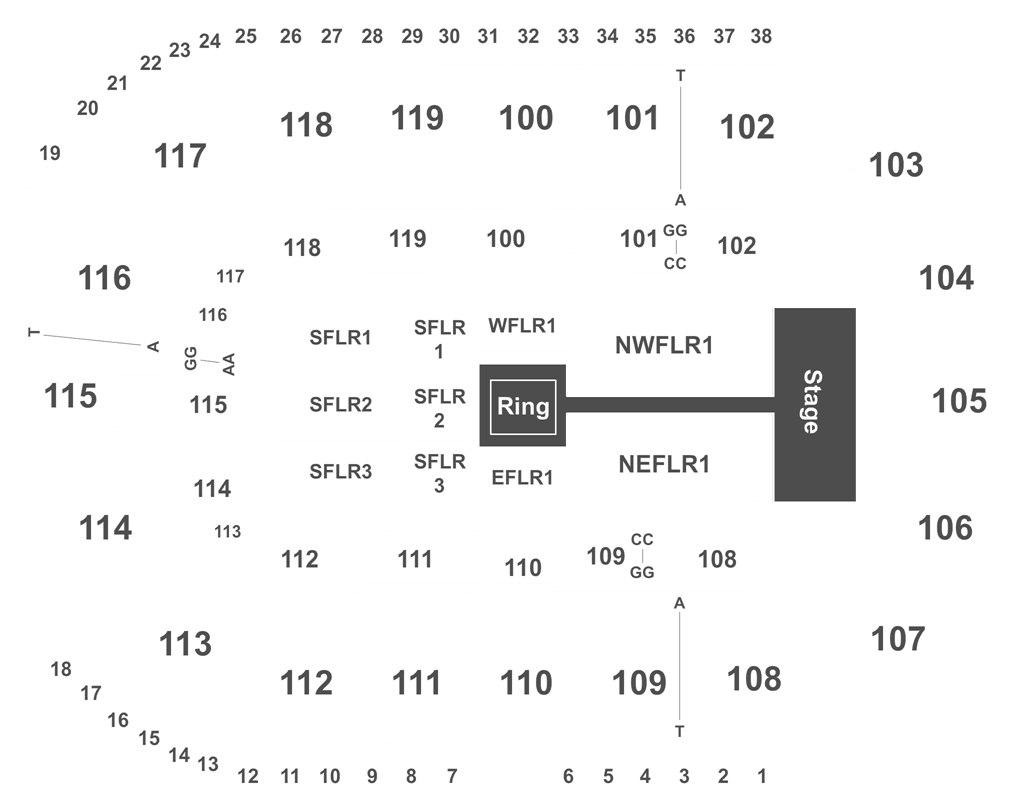 Download Event Info - K Rock Centre Seating Chart PNG Image with No ...