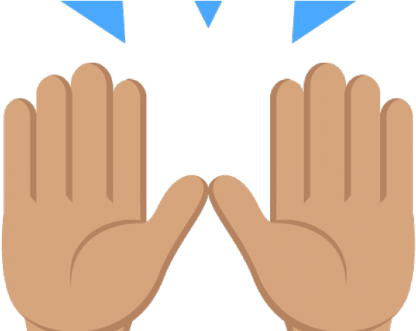Hand Emoji Clipart Person Raising Both Hand In Celebration