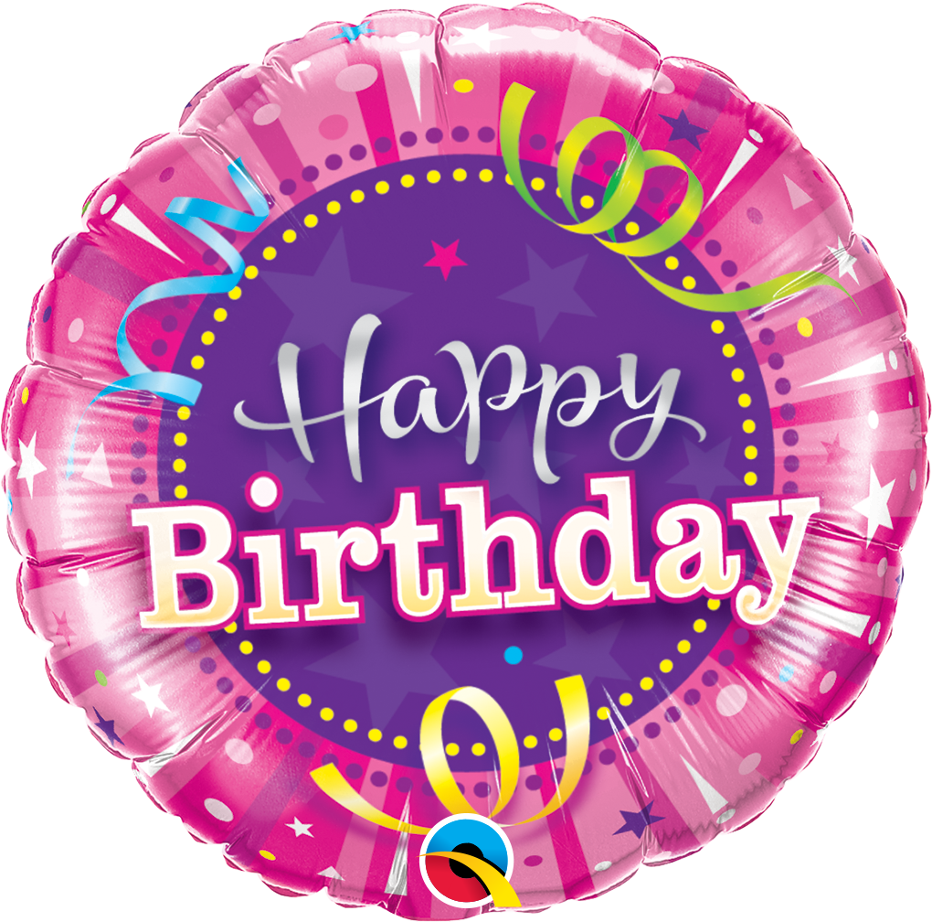 Download Happy Birthday Shining Star - Pink Birthday Balloon ...
