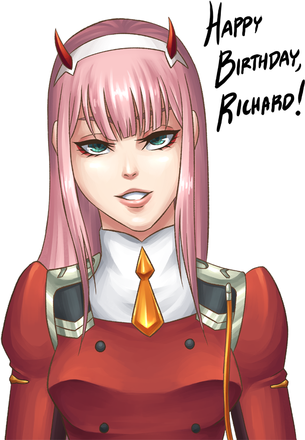 Download Featuring Zero Two - Cartoon PNG Image with No Background ...