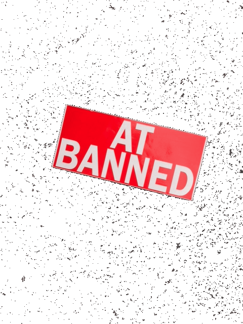 Download Banned Large Sticker "at Banned" - Sticker PNG Image with No ...