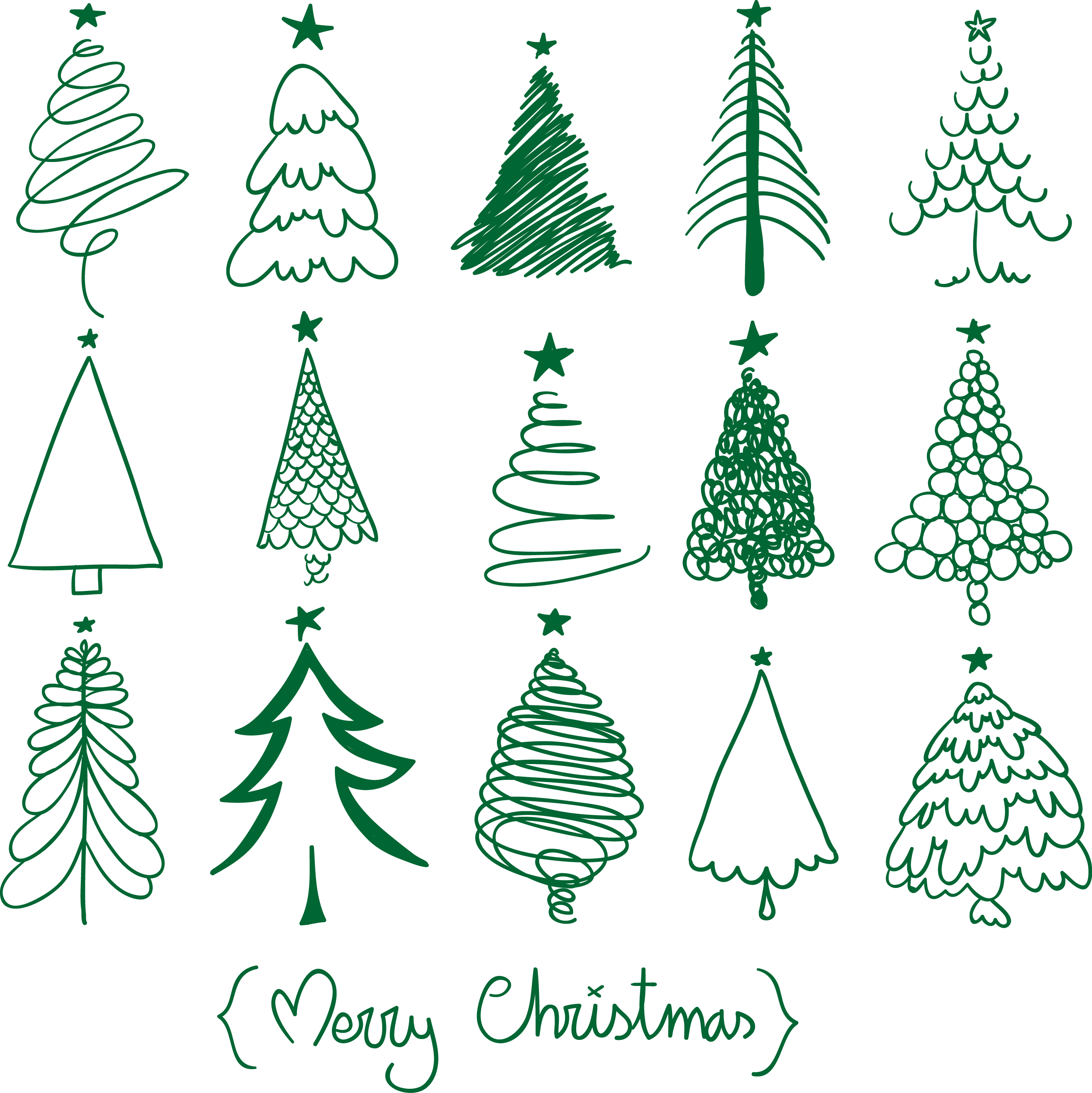 Drawn Christmas Ornaments Vector - Christmas Bullet Journal Doodle ...