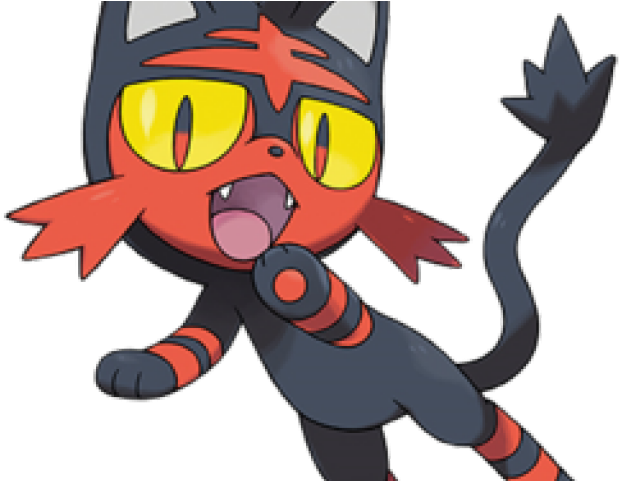 Download Pokemon Clipart Red Orange - Pokemon Litten PNG Image with No ...