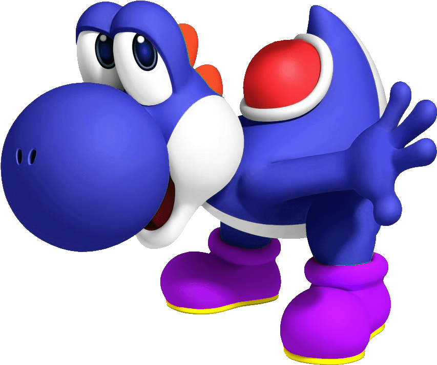 Download Blue Yoshi - Super Mario Blue Yoshi PNG Image with No ...