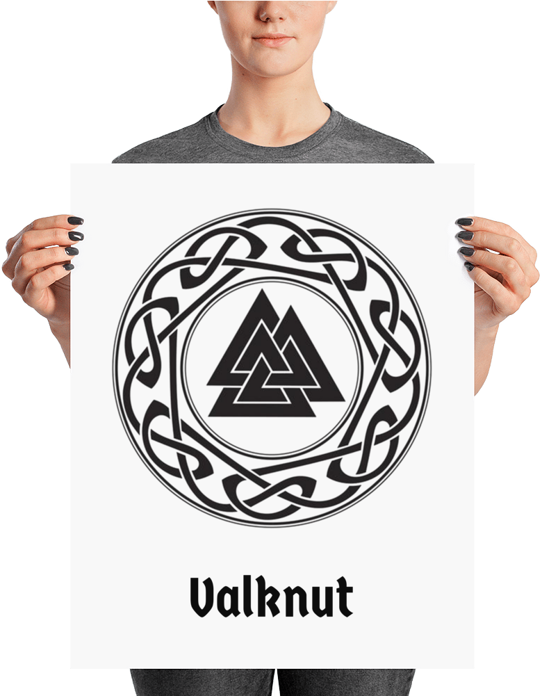 Valknut Poster - Viking Symbols - Free Transparent PNG Download - PNGkey