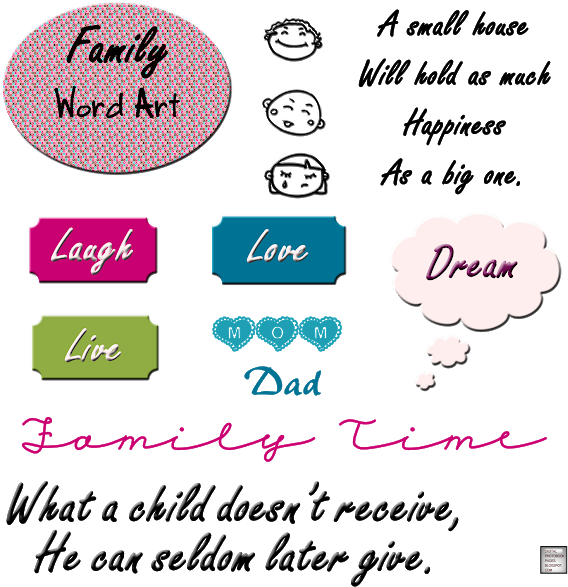 Download Family Word Art Free - Butterfield Color PNG Image with No ...