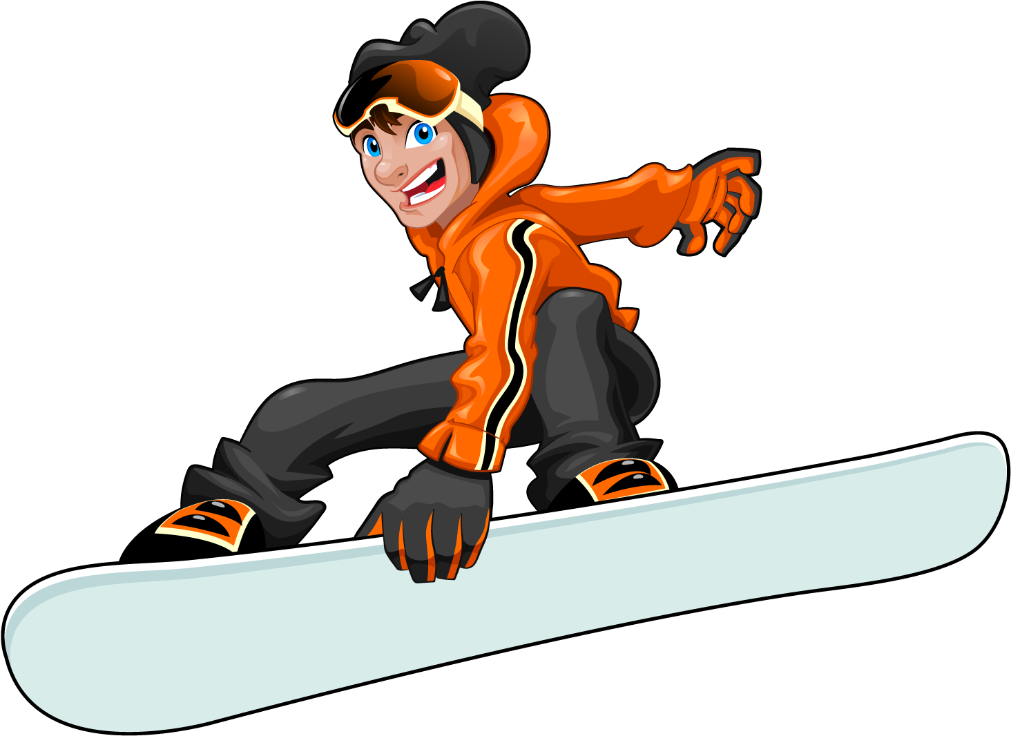 Download 1600 X 1600 1 - Cartoon Snowboarding PNG Image with No ...