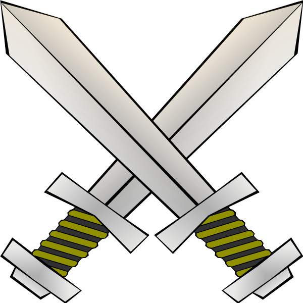 Crossed Swords Vector Clip Art - Clash Of Clans War Icon - Free ...