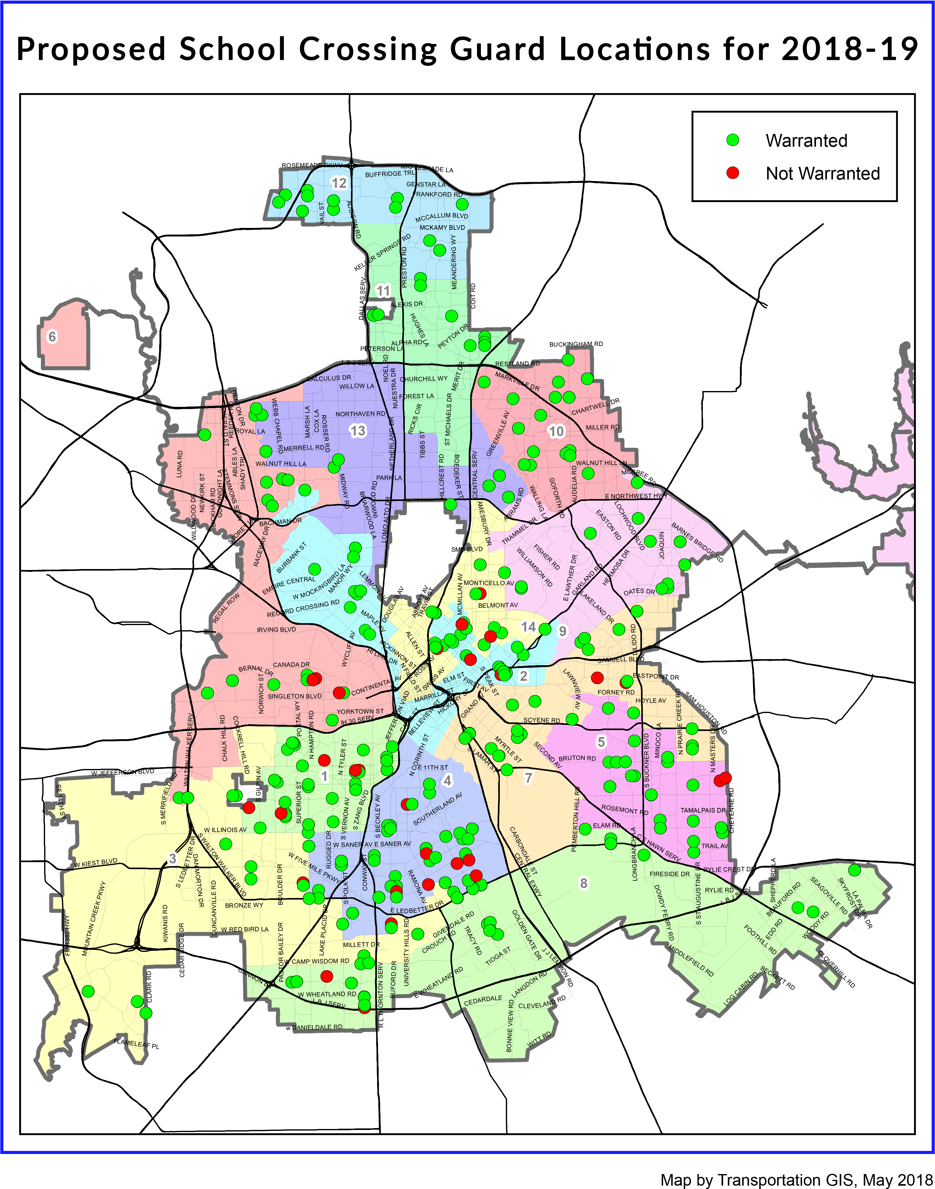 Download Dallas Ensures Students Will Be Safe Walking To And - Map PNG ...