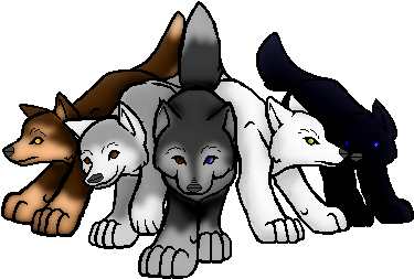 Wolf Pack Png Clip Art Library Stock - Pack Of Wolves Animated - Free ...