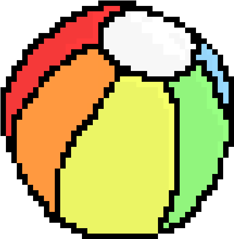 Beach Ball - Pixel Burger - Free Transparent PNG Download - PNGkey