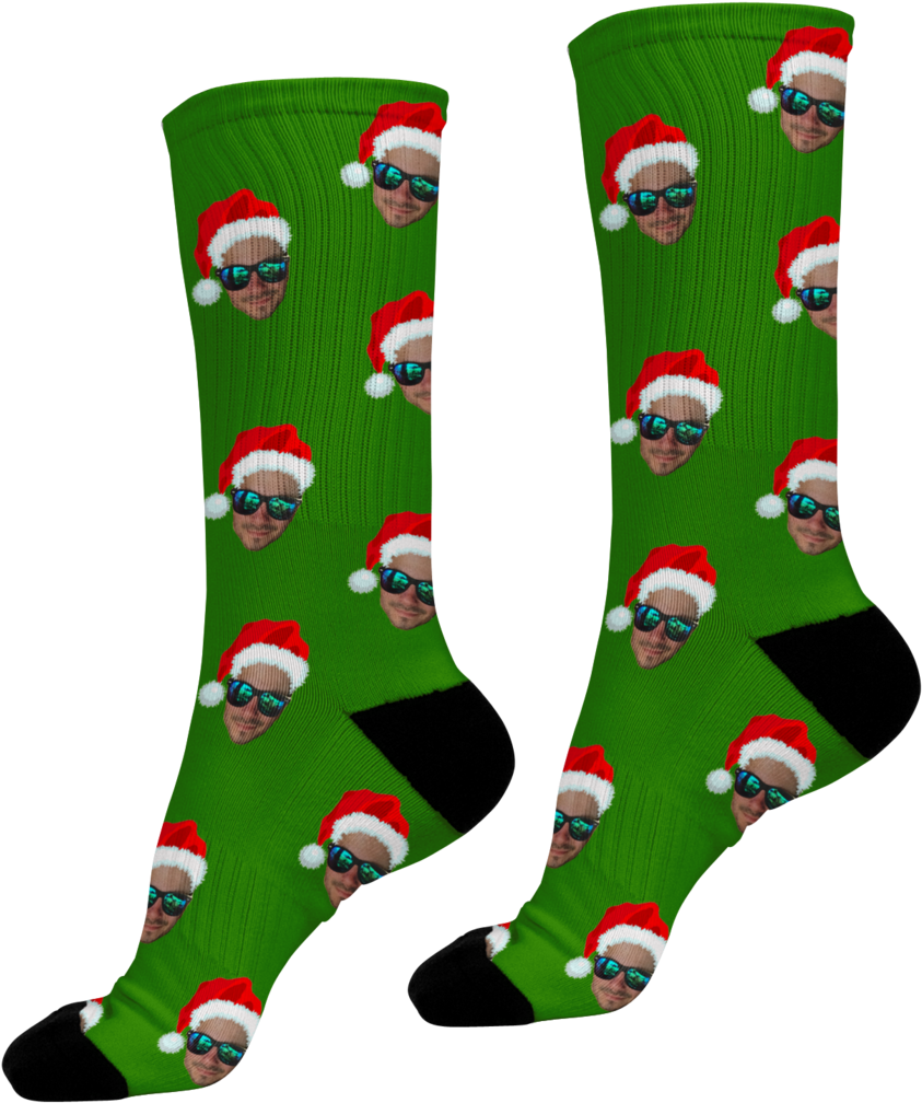 Download Santa Hat Face Socks - Sock PNG Image with No Background ...