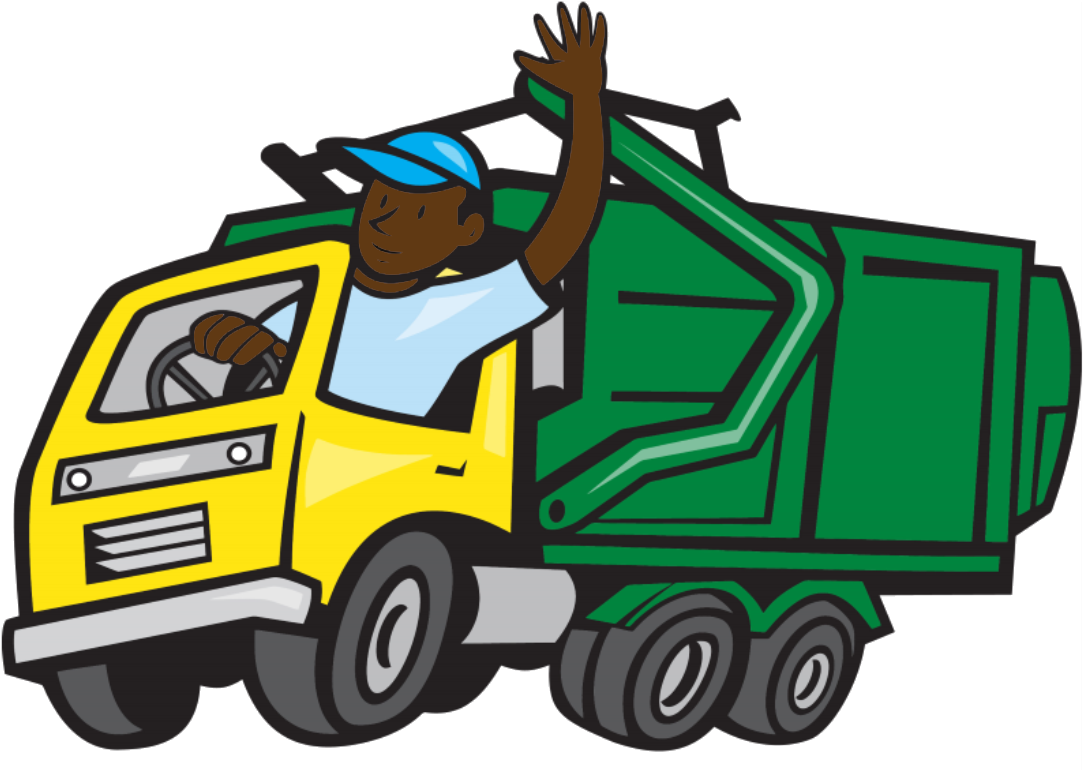 Download Mac's Moving /rubbish Removal Services - Cartoon Garbage Truck ...
