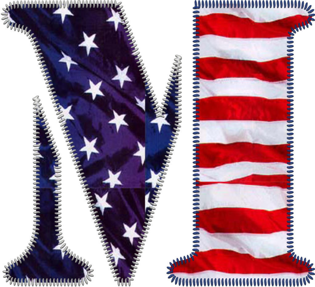 Patriotic Letter M Beautiful Lettering, Letters And - Patriotic Letter ...