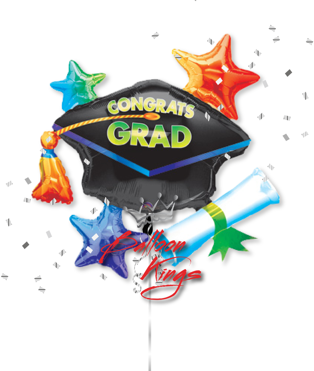 Grad Cap Cluster - Balloon - Free Transparent PNG Download - PNGkey