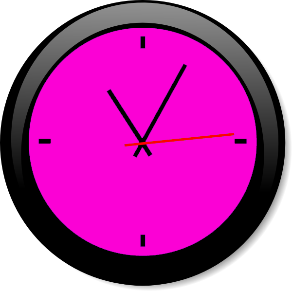 Download Clock Clipart Pink PNG Image with No Background - PNGkey.com