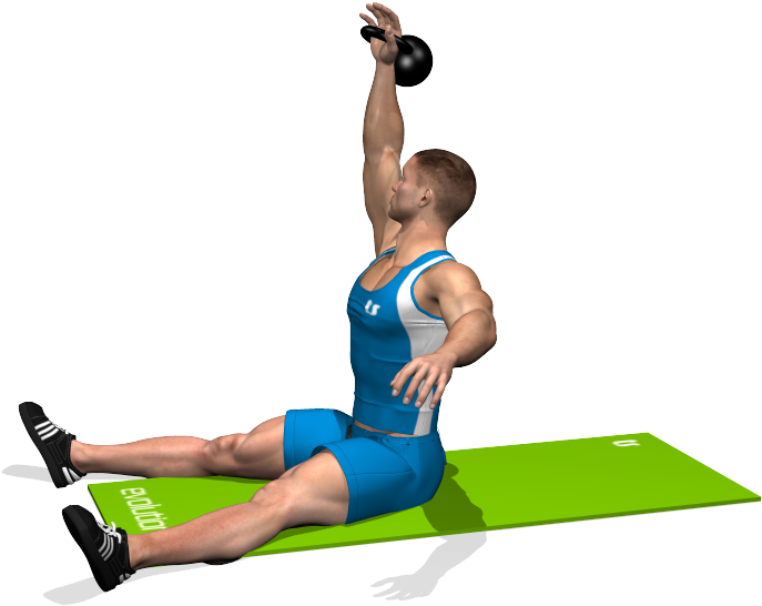 Download Russian One Arm Kettlebell Involved Muscles During - Sit Up ...