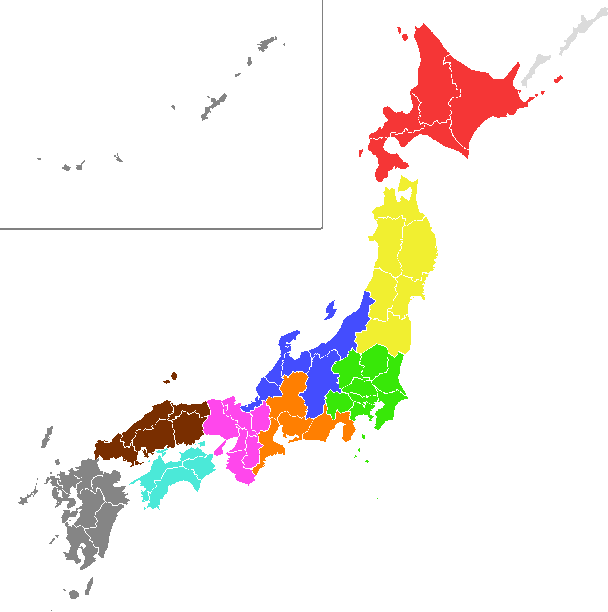 Download Japanese Football Regions Colored - Japan Meiji Restoration ...