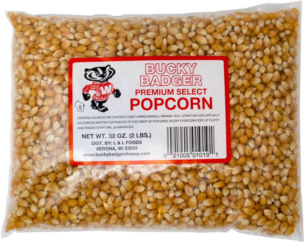Download Bucky Badger Gourmet Yellow Popcorn Kernels - Coriander PNG ...