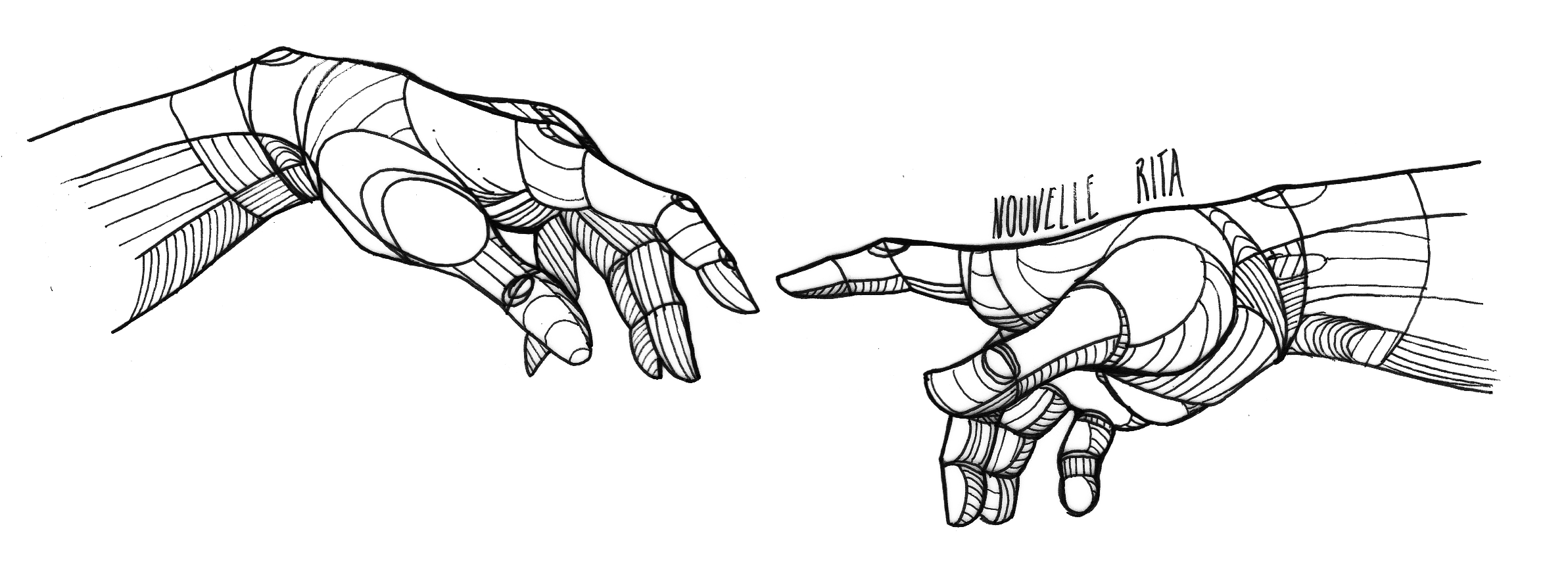 Hand Reaching Down Drawing - Sketch - Free Transparent PNG Download ...