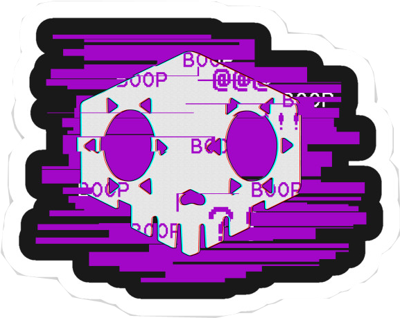 Download A Icon Of Of A White Skull With White Outline And A ...