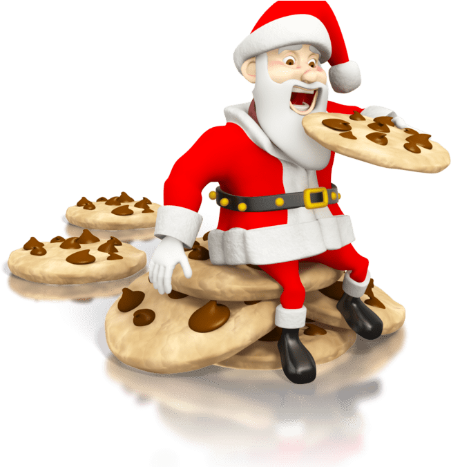 Download Santa Eating Cookies PNG Image with No Background - PNGkey.com