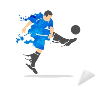 Vector Illustration Of Soccer Player In An Action With - Soccer ...