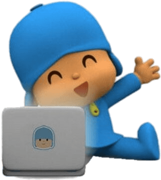 Download Pocoyo Working On Computer Png - Pocoyo Computer PNG Image ...