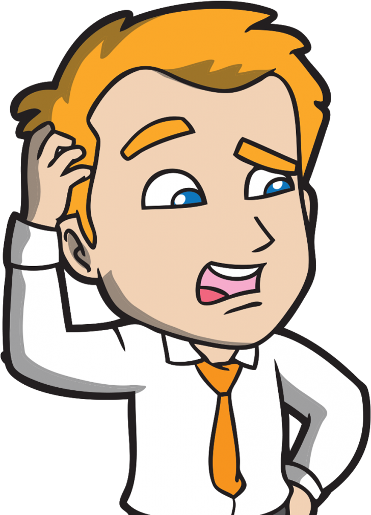 Download Cartoon Scratching Head Confused PNG Image with No Background ...