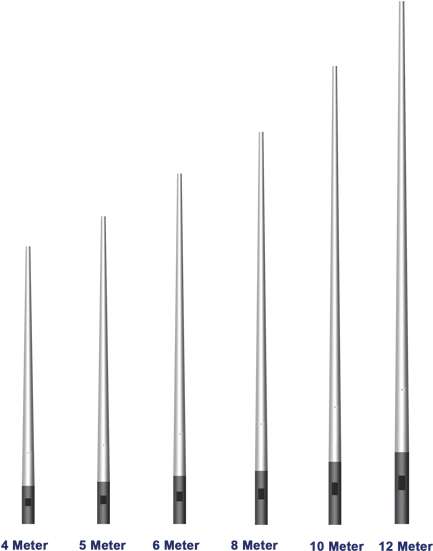 Different Sizes Of Aluminium Street Lighting Columns - Street - Free ...