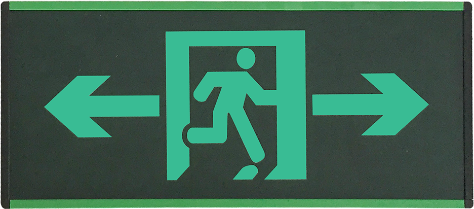 Luckstar Fire Emergency Exit Sign Hanging Exit Sign - 安全 出口 - Free ...
