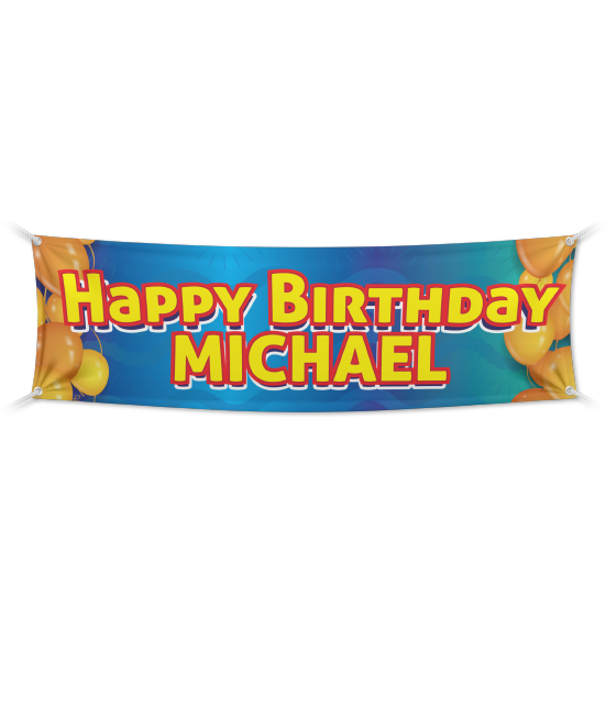 Michael Birthday Banner Celebration Sign - Free Transparent PNG ...